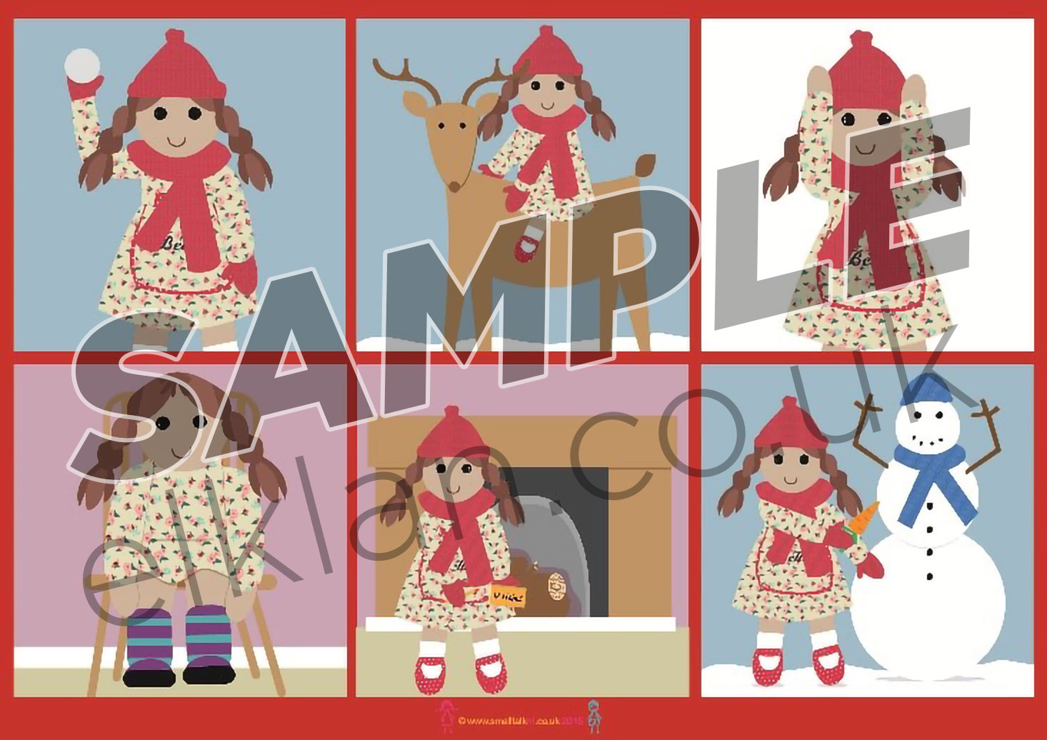 Bella enjoys the Winter - Verb Lotto Game